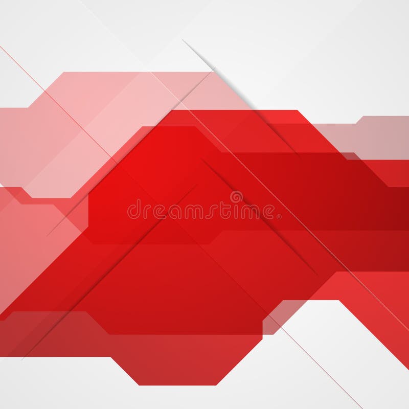 Bright Red Abstract Tech Background Stock Vector - Illustration of ...