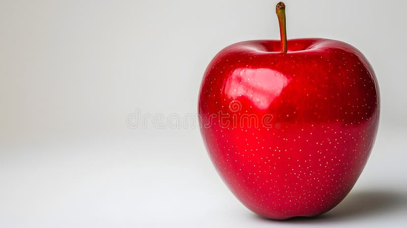 Bright Red Apple on a Clean White Background Stock Photo - Image of ...