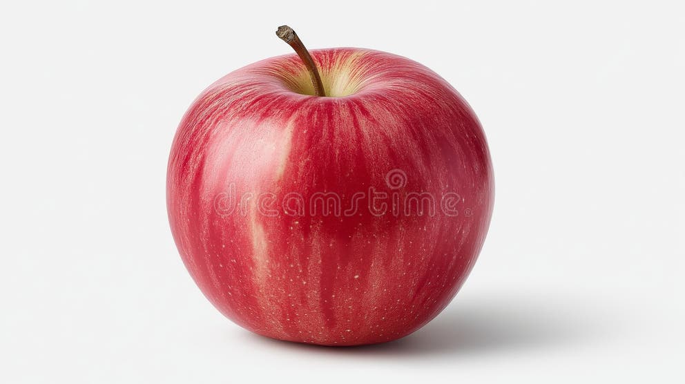 Fresh Red Apple on a Clean White Surface with Natural Lighting Stock ...