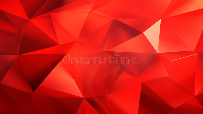 Bright Red Background with Geometric Abstraction Stock Illustration ...
