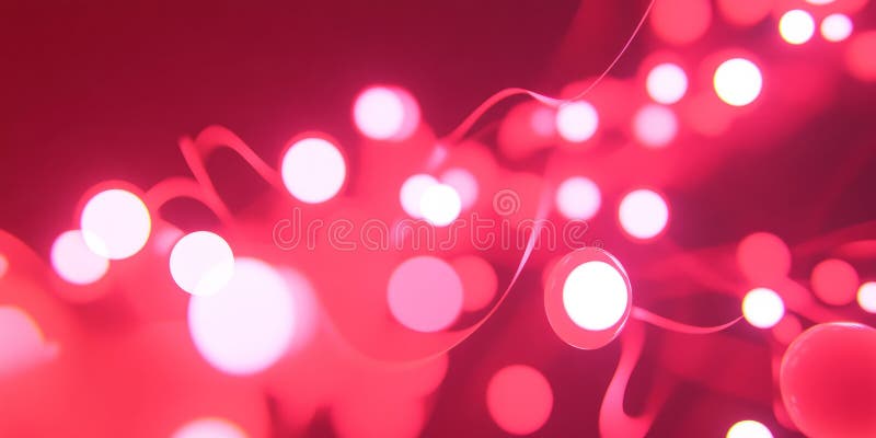 Bright Red Background Soft Glowing Orbs Abstract Curves Seem Pulse ...