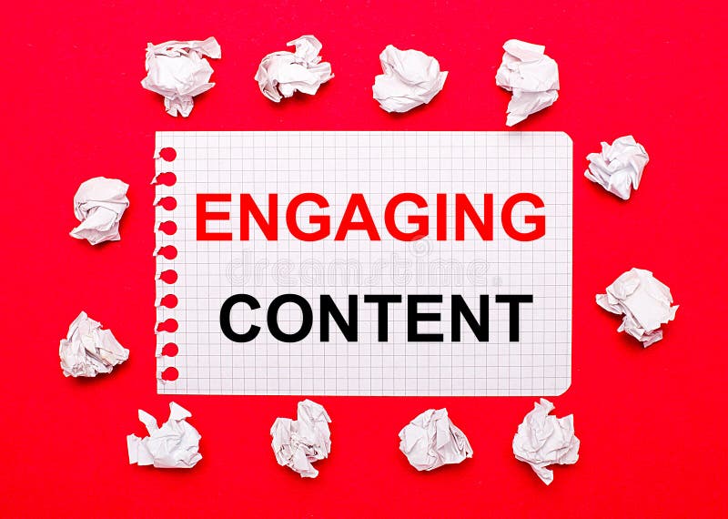 On a Bright Red Background, White Crumpled Sheets of Paper and a Sheet ...