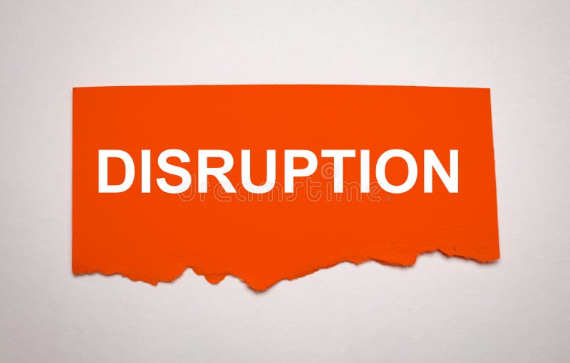 On a Bright Red Background, White Paper with a Torn Stripe and the ...