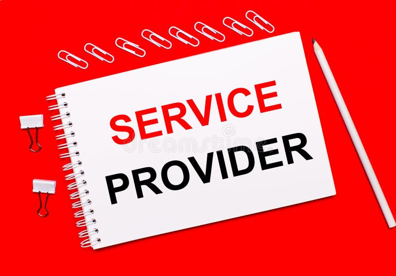 On a Bright Red Background, a White Pencil, White Paper Clips, and a ...