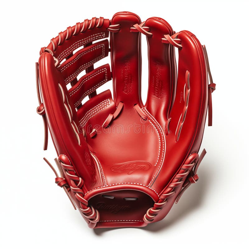 A Bright Red Baseball Glove on a Soft Surface, Highlighting Its ...