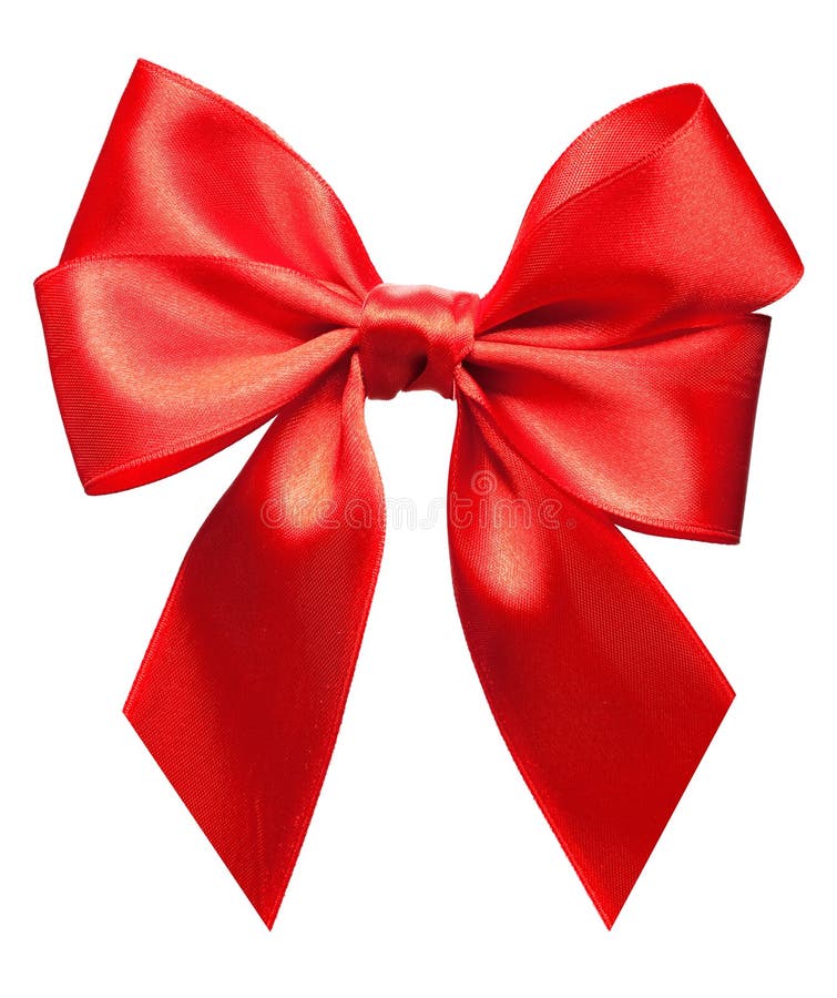 Bright red bow isolated stock image. Image of wrap, decoration - 12019637
