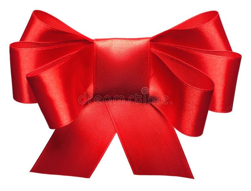 Bright red bow isolated stock image. Image of wrap, decoration - 12019637