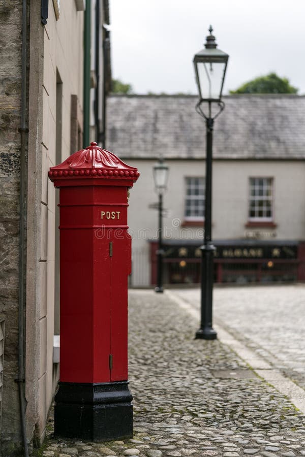 The bright red box stock image. Image of postbox, english - 119725923