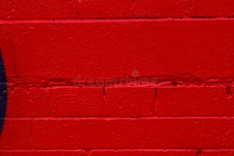 Bright Red Brick Wall stock photo. Image of urban, orange - 94986946
