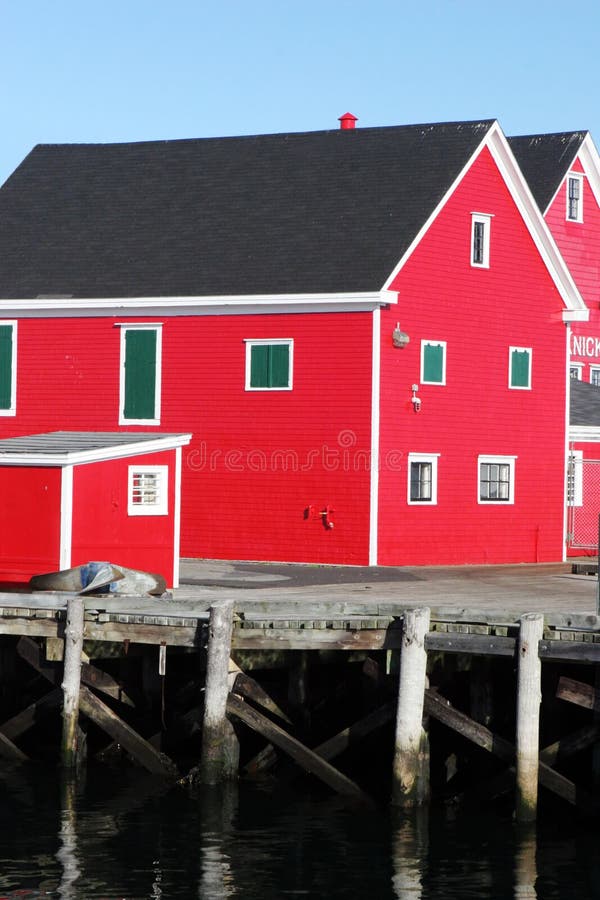 Bright red buildings stock image. Image of architecture - 1459951