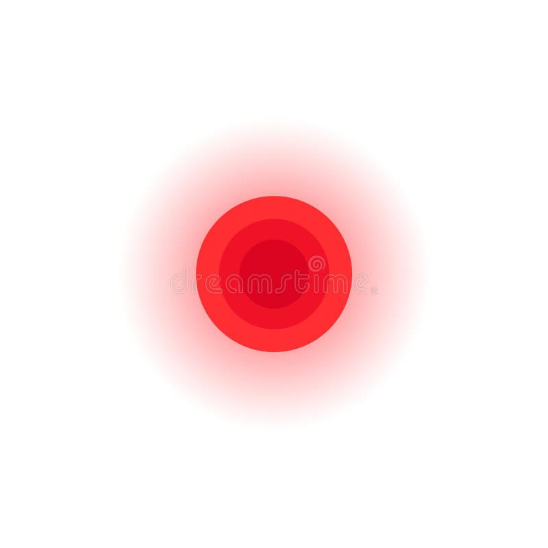 Bright Red Circle Radiates a Gradual Gradient from Center To Outer Edge ...