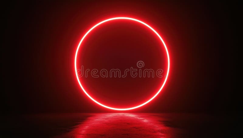 Bright Red Circular Light Displayed - a Vibrant and Captivating Visual ...