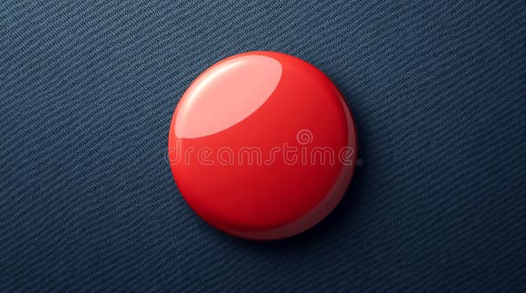 Bright Red Circular Object on a Textured Navy Background Creating a ...