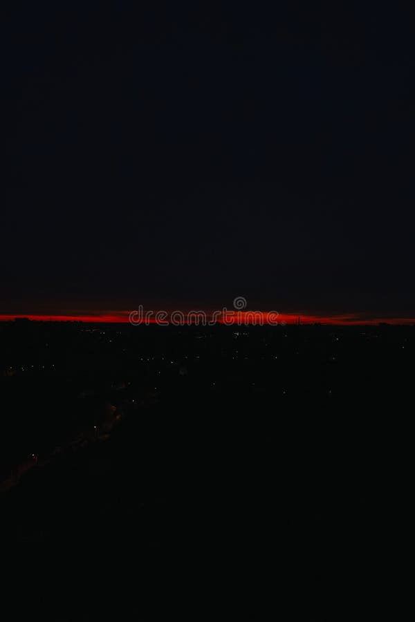 Bright, Red, Crimson Sunset. the Sky is Like Burning with Fire. the ...