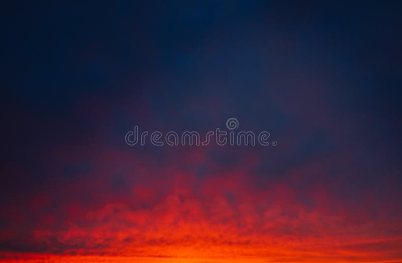 Bright, Red, Crimson Sunset. the Sky is Like Burning with Fire. the ...