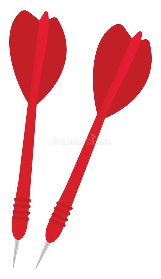 Bright red darts, icon stock vector. Illustration of marketing - 261384472