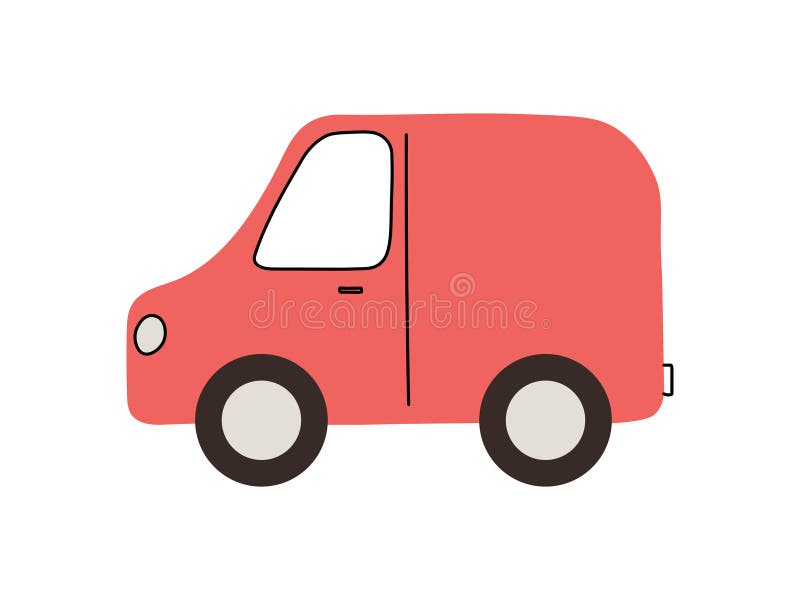 Van Car Delivery Minimalistic Style Mockup for Logo Design Template. AI ...