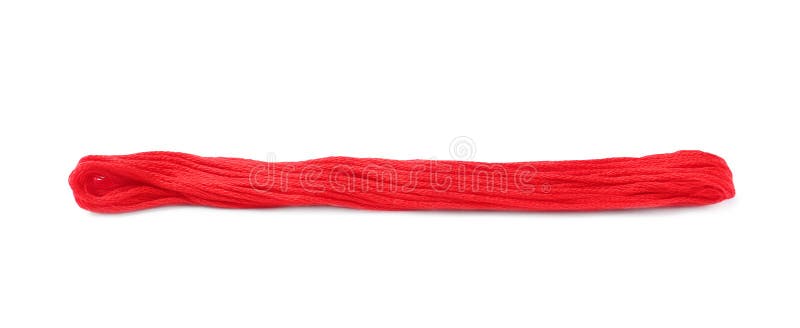Bright Red Embroidery Thread on White Background Stock Image - Image of ...