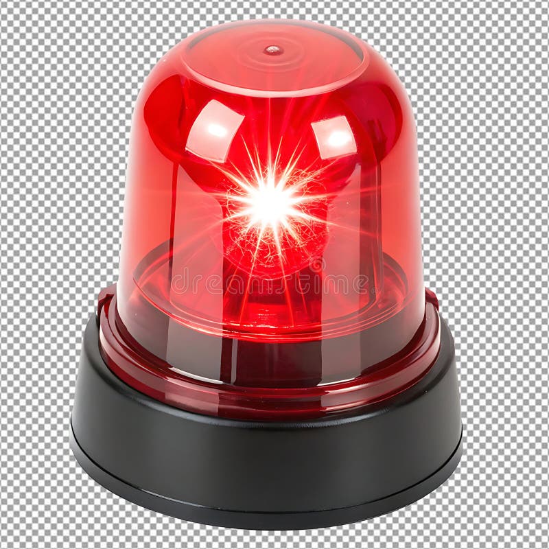 Bright Red Emergency Warning Light with Flashing Effect Stock ...