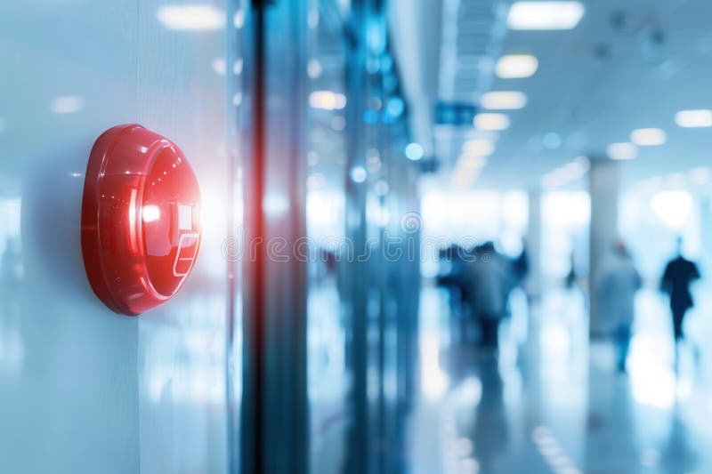 A Bright Red Fire Alarm Button Lights Up on the Wall, Drawing Attention ...