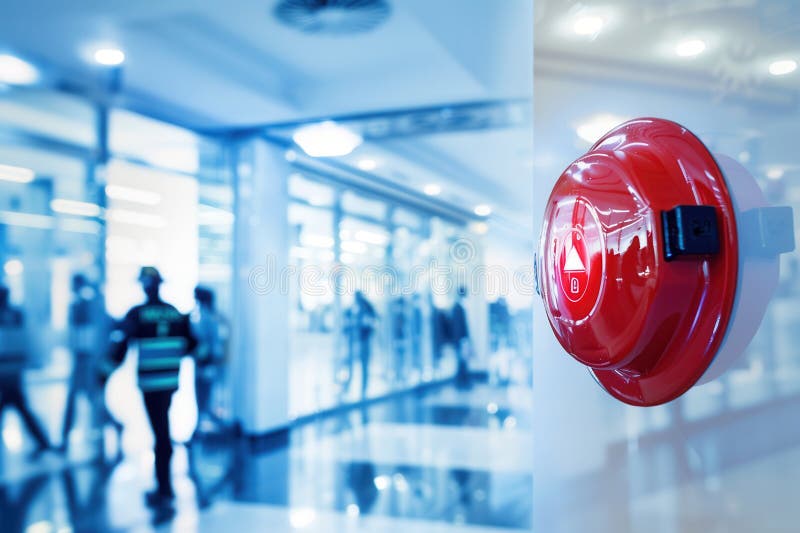 A Bright Red Fire Alarm is Mounted on the Wall, Indicating an Emergency ...