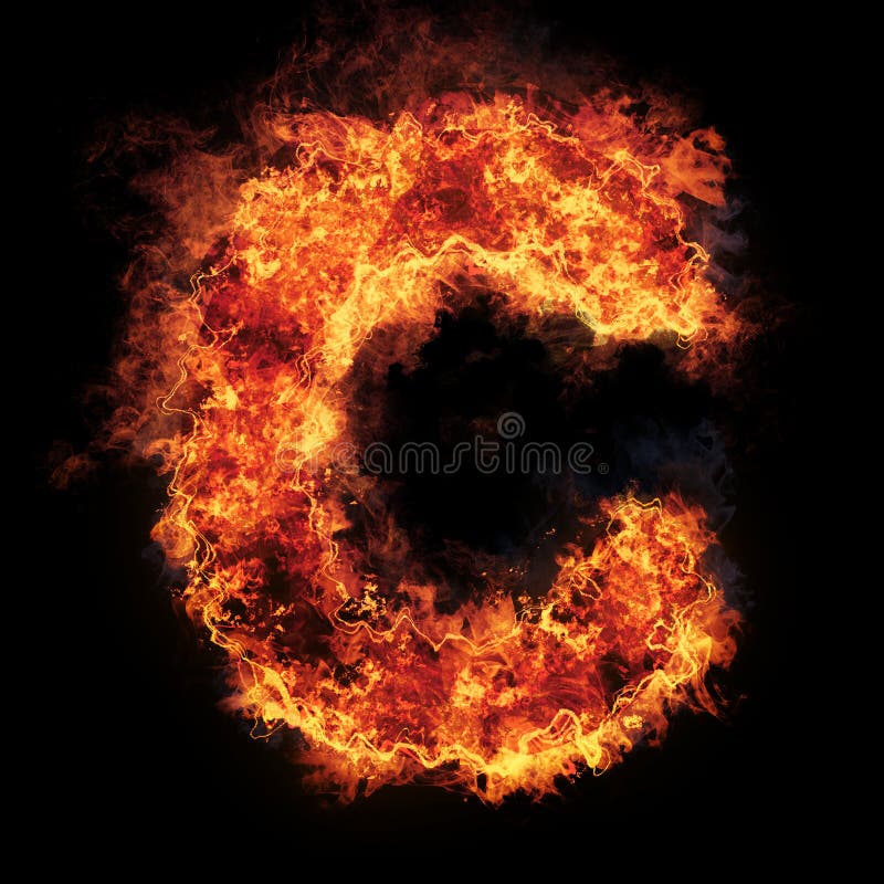 Letter C Flame Explosion Shape Font Stock Photo - Image of alphabet ...