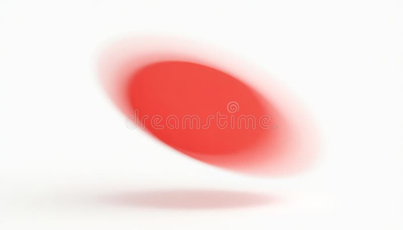 Bright Red Flying Disc on a Plain White Backdrop Stock Illustration ...