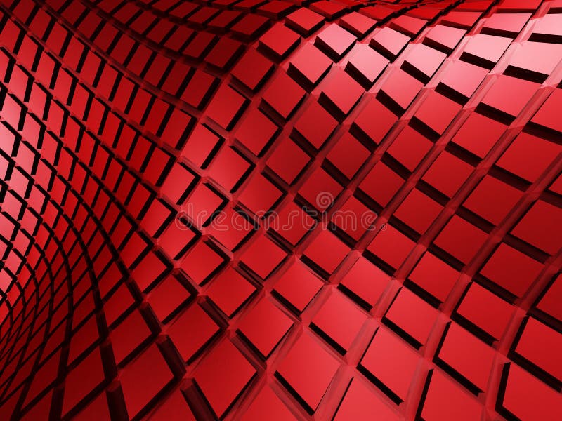 Bright Red Geometric Red Cubes Background Stock Illustration ...