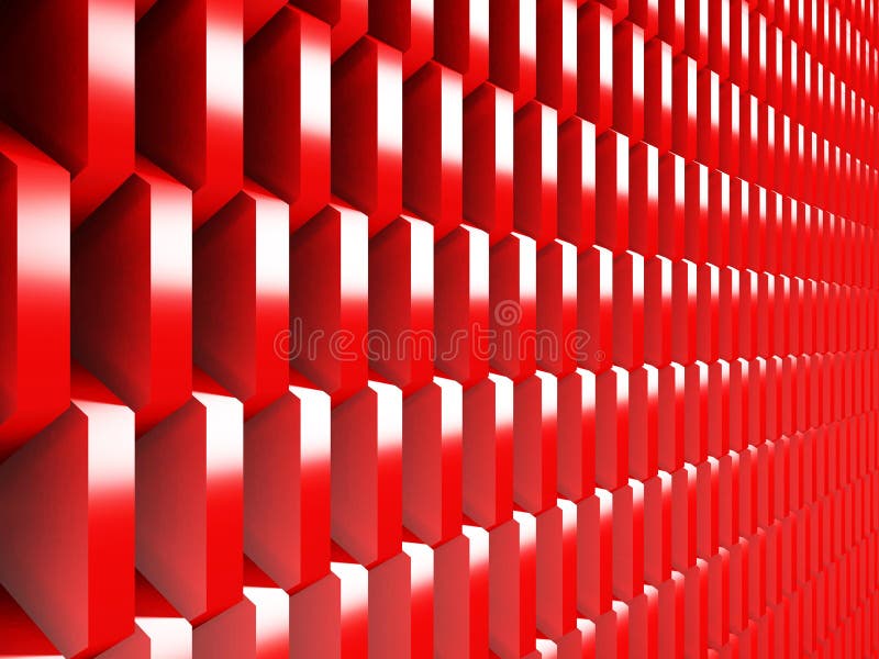 Bright Red Geometric Red Cubes Background Stock Illustration ...