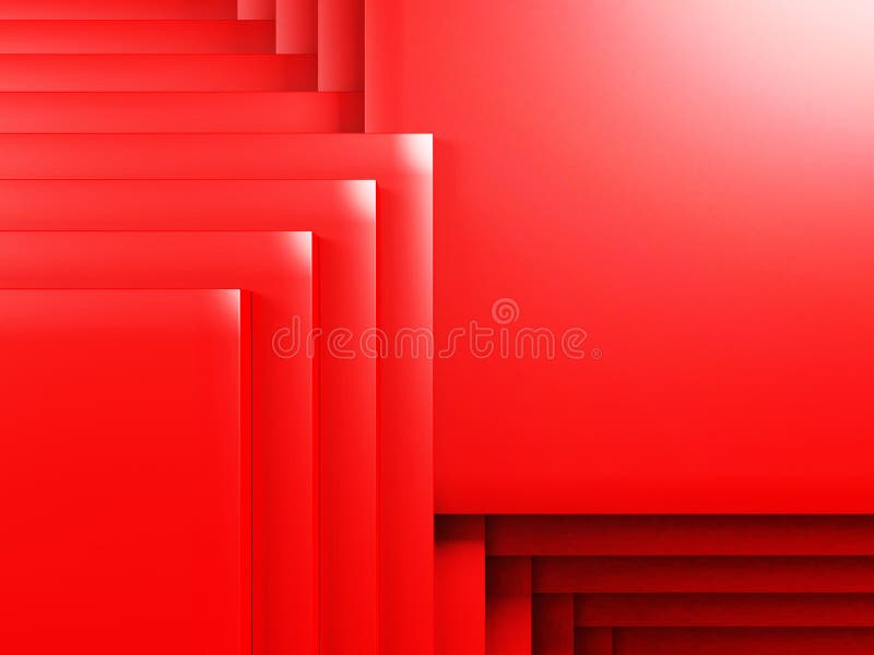 Bright Red Geometric Red Cubes Background Stock Illustration ...