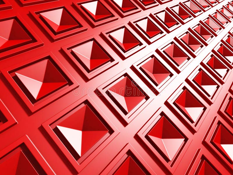 Bright Red Geometric Red Squares Pattern Background Stock Illustration ...