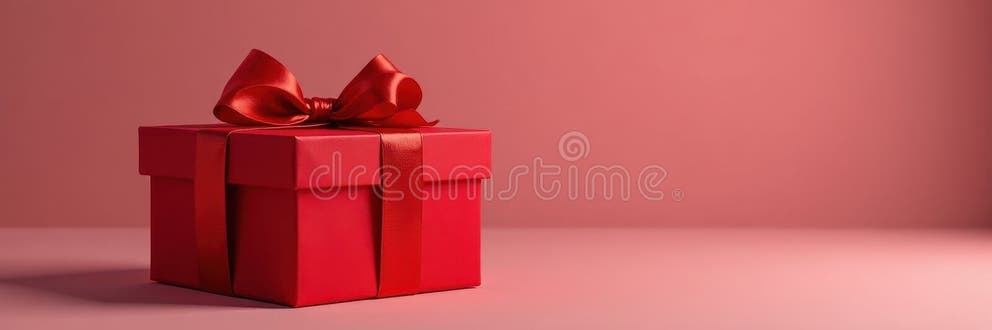 Bright Red Gift Box, Top Lifted, Showing Blank Space Inside, Packaging ...