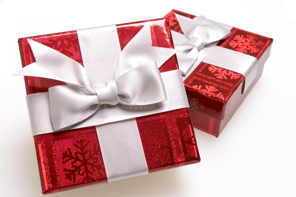 Bright red gifts stock image. Image of celebration, birthday - 1600949
