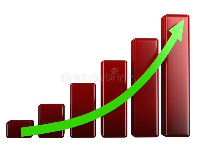 Bright red graph stock illustration. Illustration of diagram - 23526733