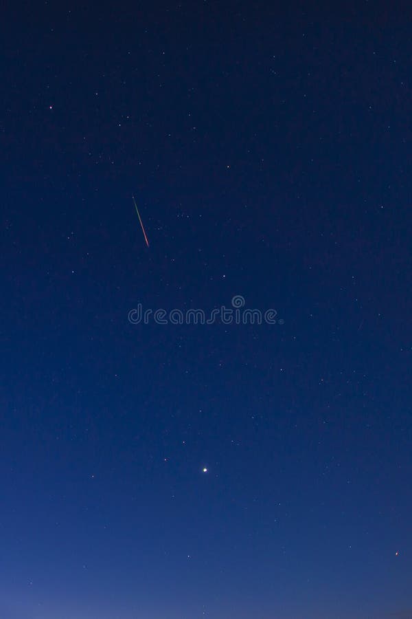 Perseid night landscape stock image. Image of star, night - 53583771