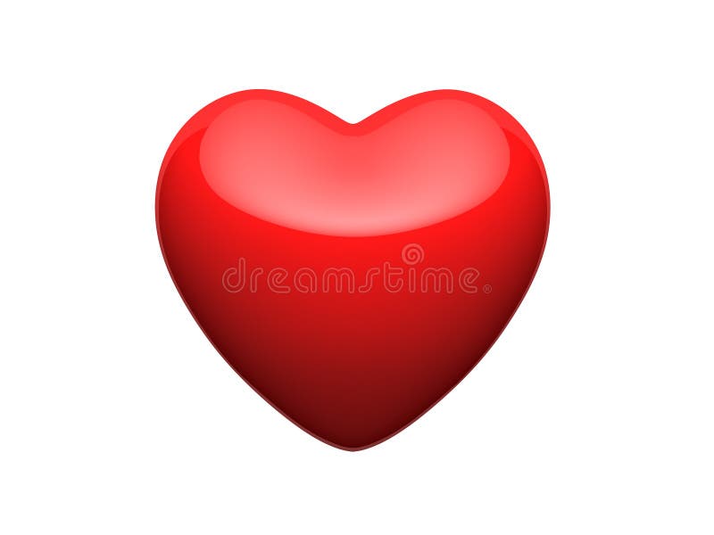 Bright red heart stock illustration. Illustration of happiness - 11005354