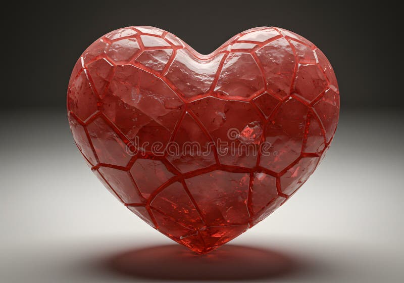 Broken Heart Visual Design Element Stock Illustration - Illustration of ...