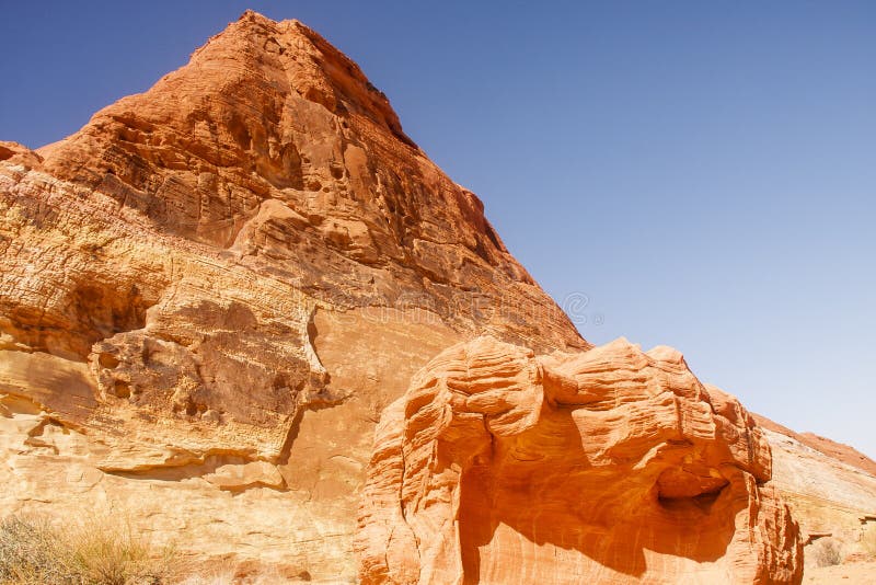 Bright Red Hill in Desert stock image. Image of climate - 26324895