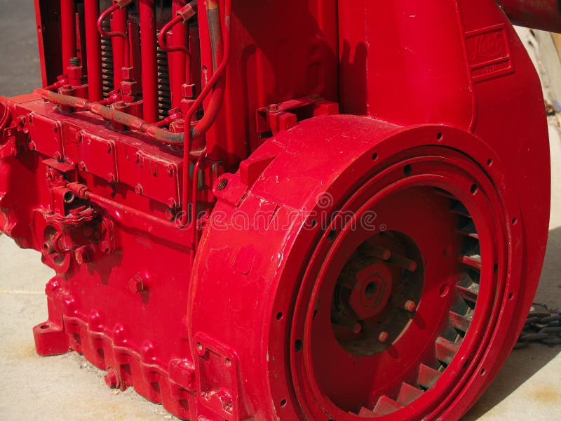 Bright Red Industrial Engine Picture. Image: 768586
