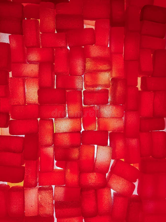 Bright Red Jelly Candies of a Rectangular Shape All Over the Background ...