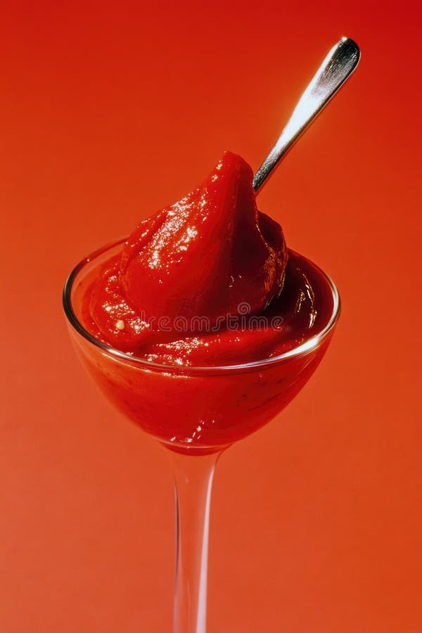 Bright Red Ketchup stock photo. Image of stirring, ready - 389670222