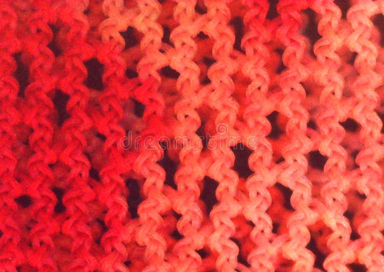 Bright Red Knitting Yarn, Pattern, Fragment of Fabric, Textile. Image ...