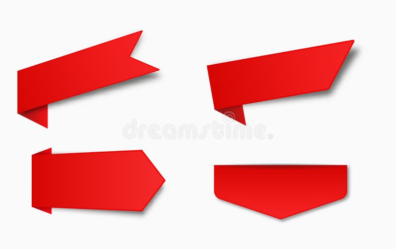 Bright red labels stock vector. Illustration of banner - 142527666