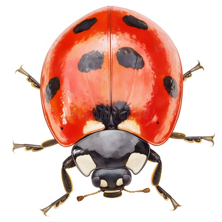 Bright Red Ladybug with Distinct Black Spots Resting on a Surface in ...