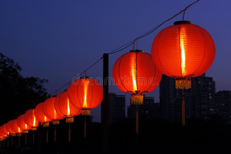 Bright red lanterns stock photo. Image of object, power - 34152272