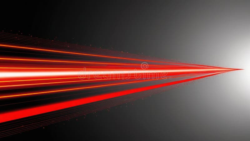 A Bright Red Light Beam on a Dark Background. Stock Photo - Image of ...