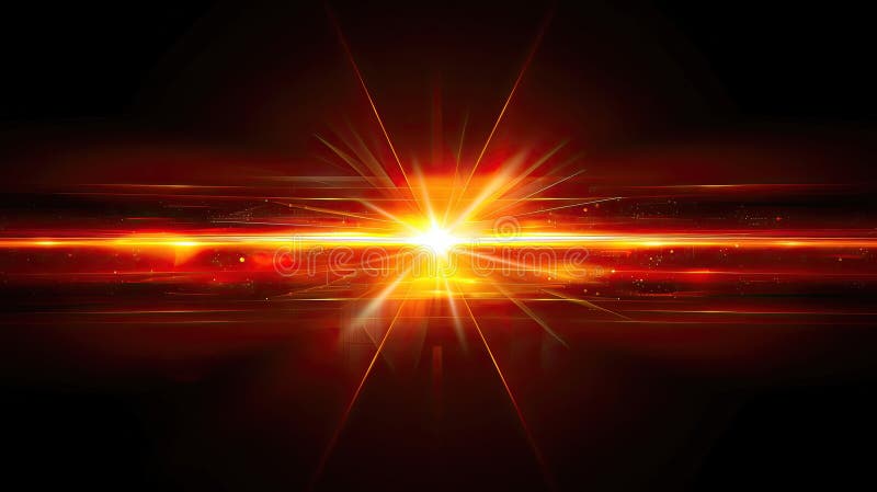 A Bright Red Light is Shining on a Dark Background Stock Image - Image ...