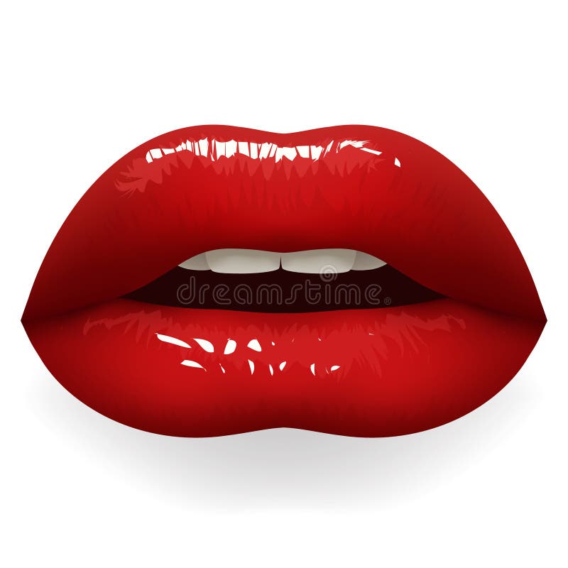 Red Lips Stock Vector Illustration Of Gloss Human Symbol 20223455