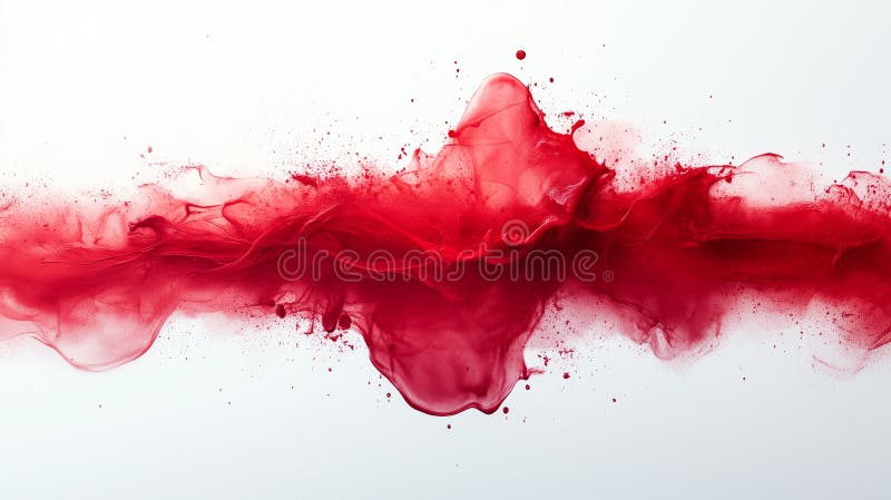 Vibrant Red Liquid Splash Creating an Abstract Artistic Design on a ...