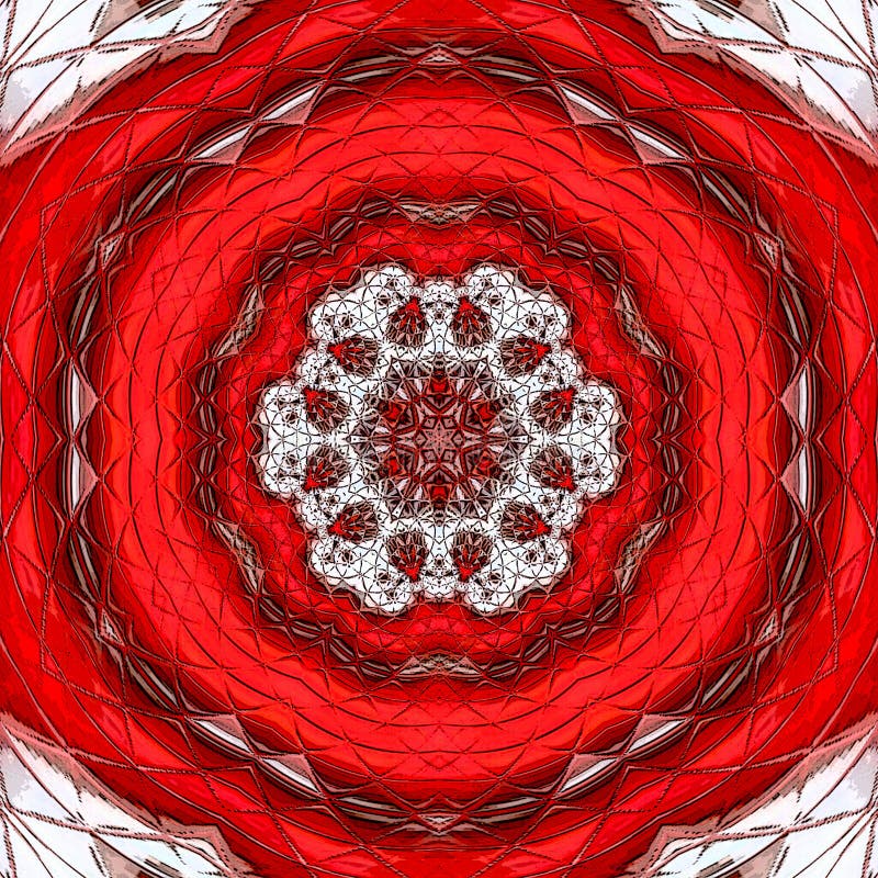 Bright red love mandala stock illustration. Illustration of card ...